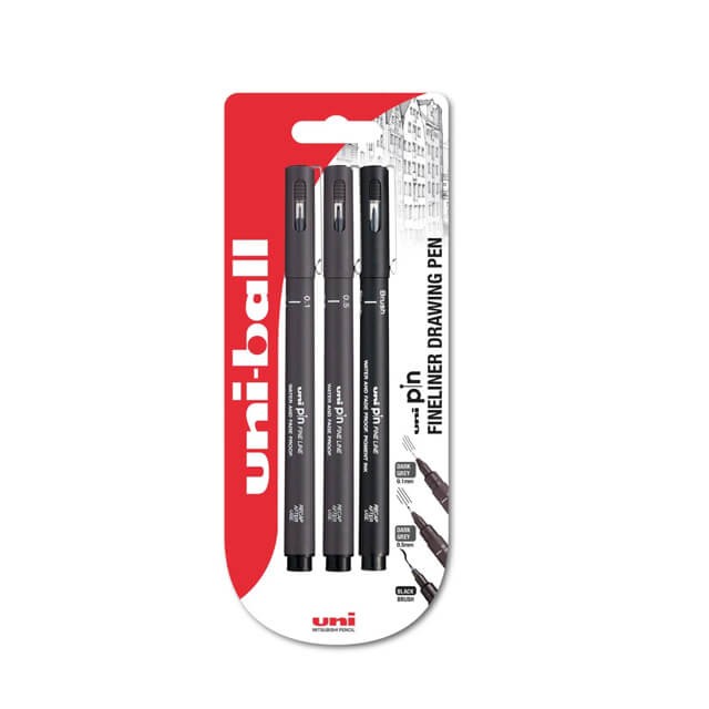 Uniball Fineliner Drawing Pen - Bristles Arts and Crafts KE